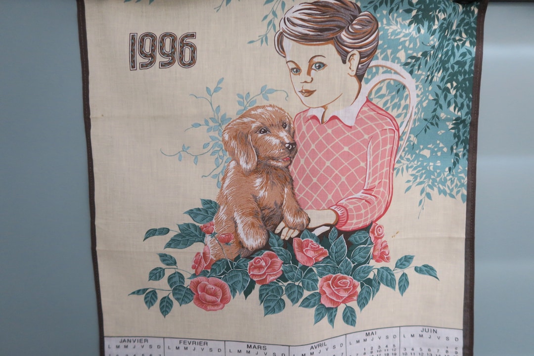 1996 Vintage Calendar Kitchen Towel - Etsy