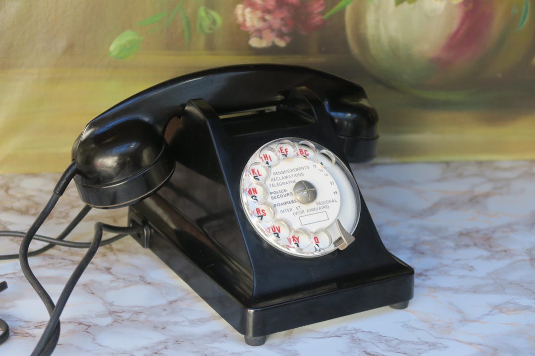 Vintage Black Bakelite Telephone Model PTT 330-0001 - Etsy
