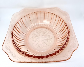 Pink Depression Glass Adam Pattern - Etsy