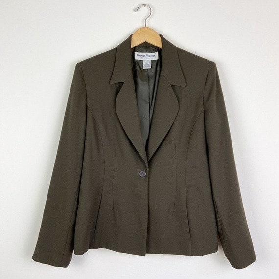 Rena Rowan Vintage 90's Moss Green Blazer - Gem