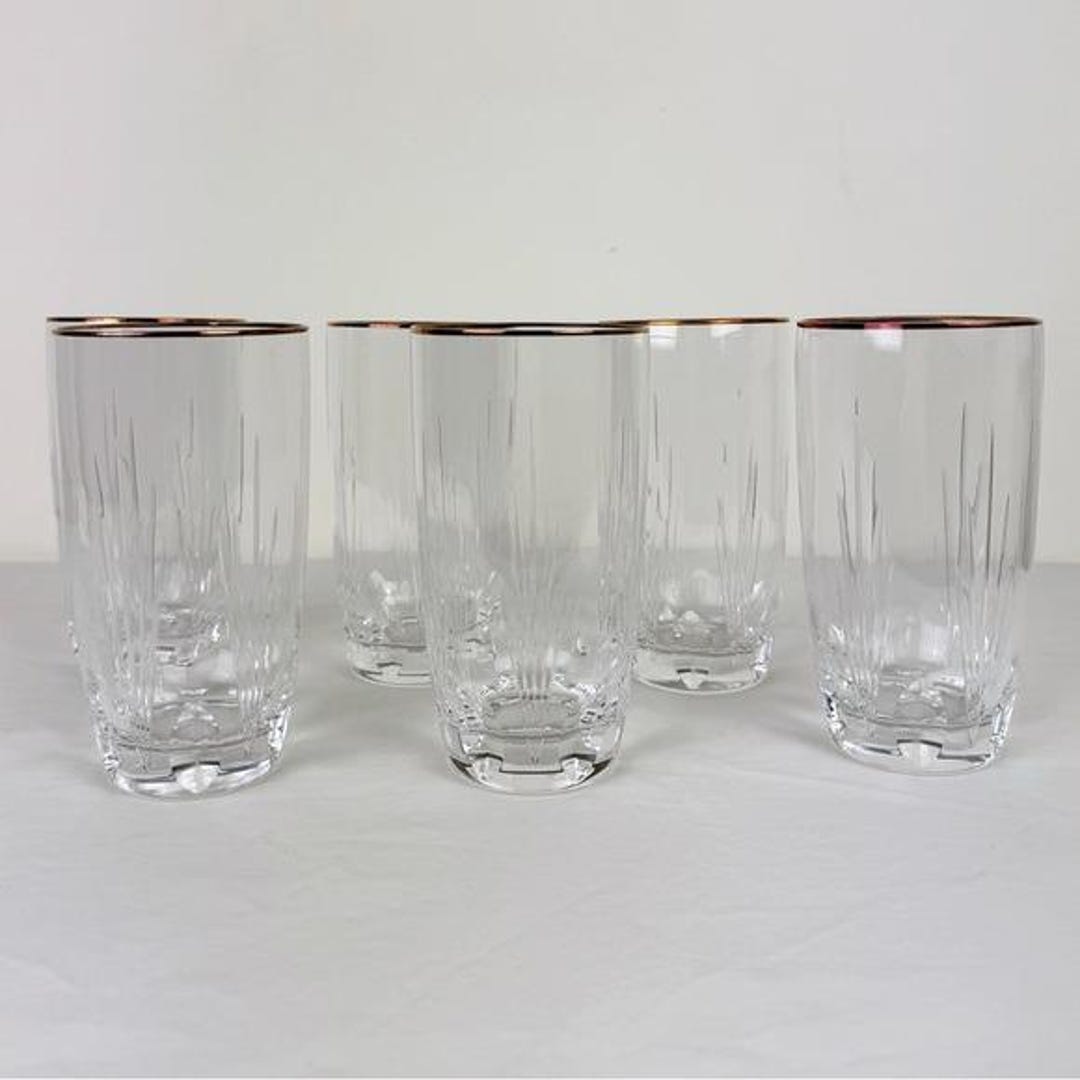 Vintage Starburst Cut Crystal Glass Tumblers (set of 6) - Etsy
