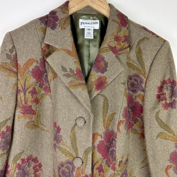 Pendleton Green Floral Wool Blazer - Gem