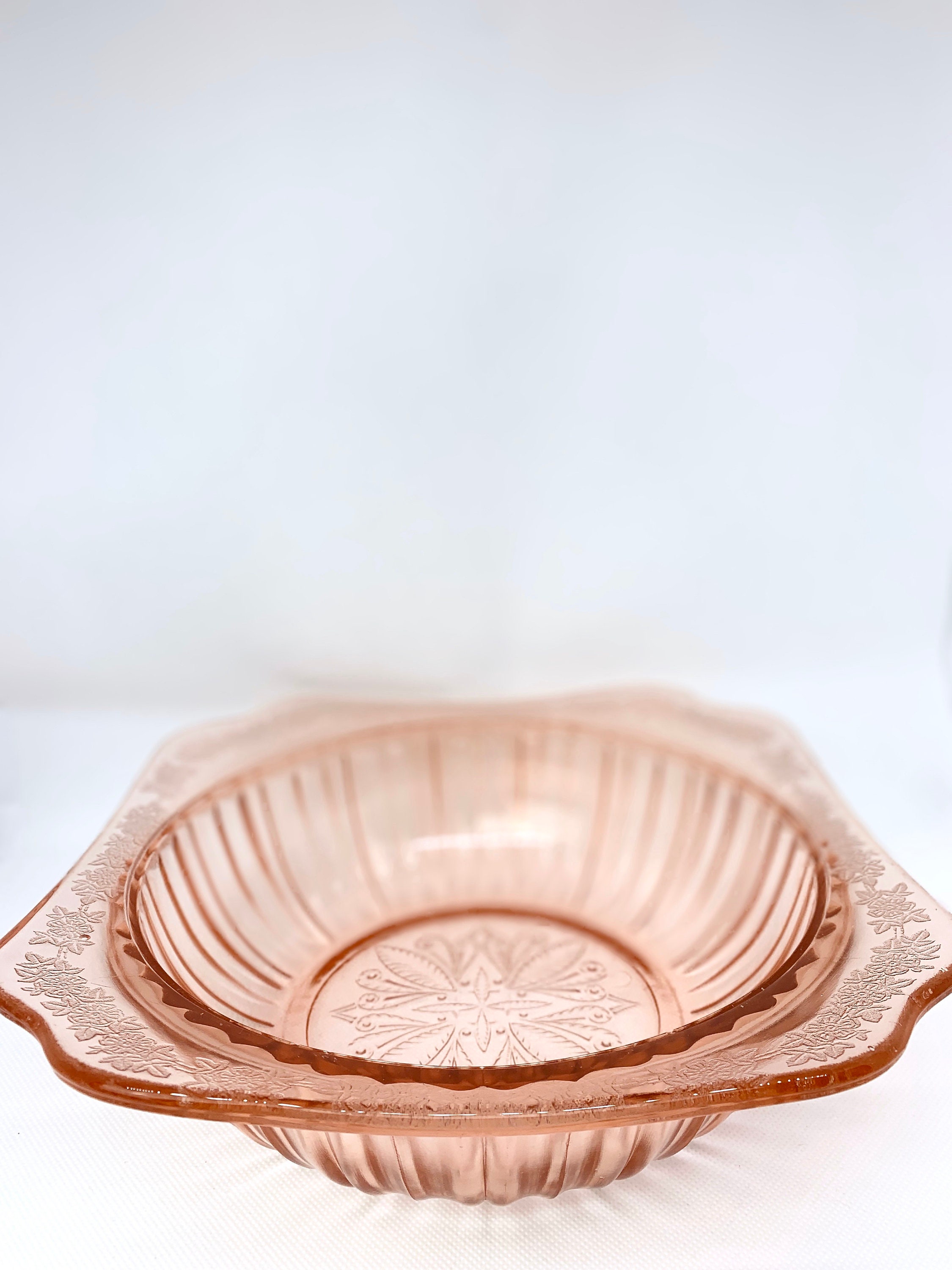 Pink Depression, Glass Adam Pattern, Serving Bowl, by Jeannette Glass ...