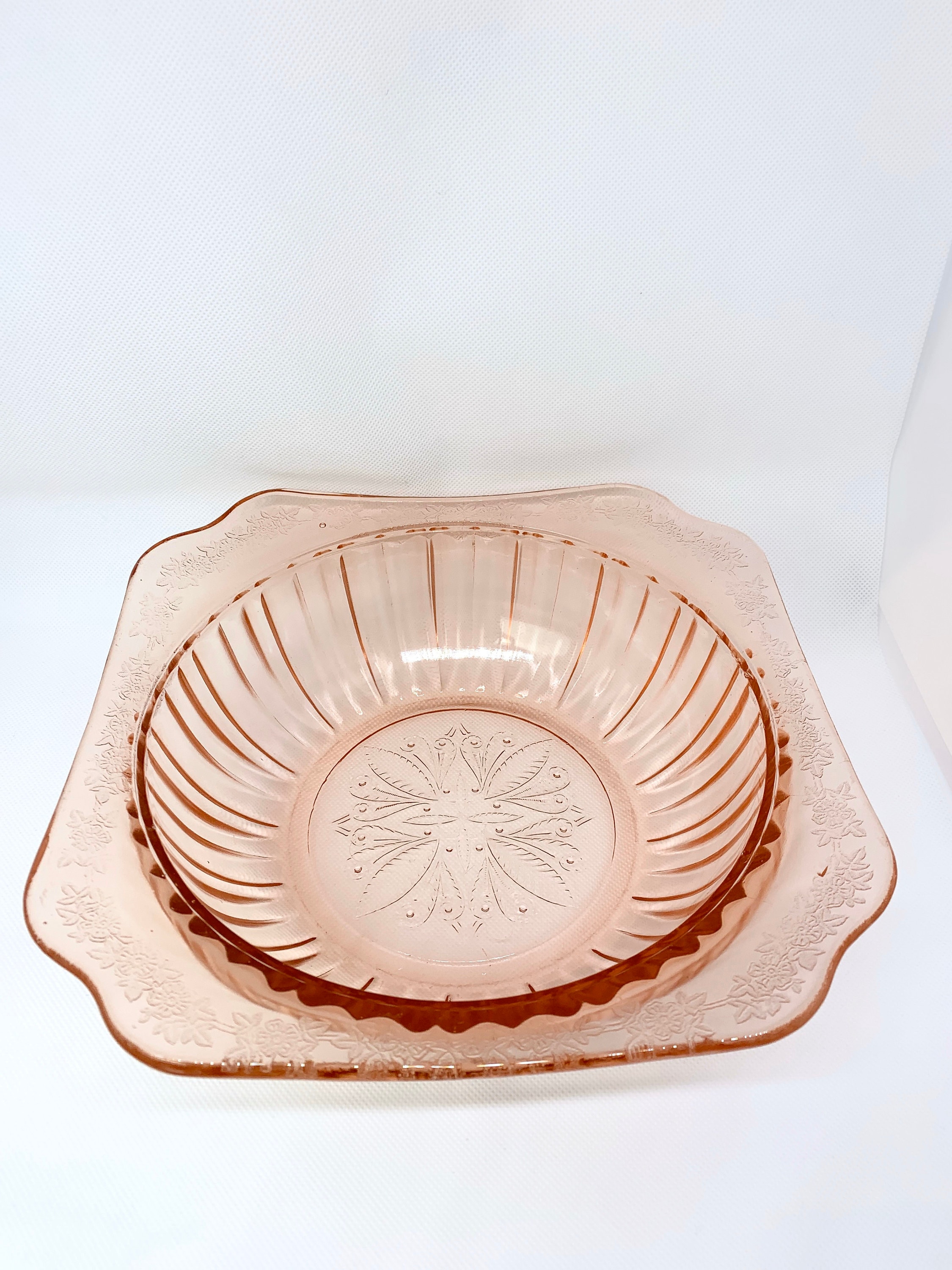 Pink Depression, Glass Adam Pattern, Serving Bowl, by Jeannette Glass ...