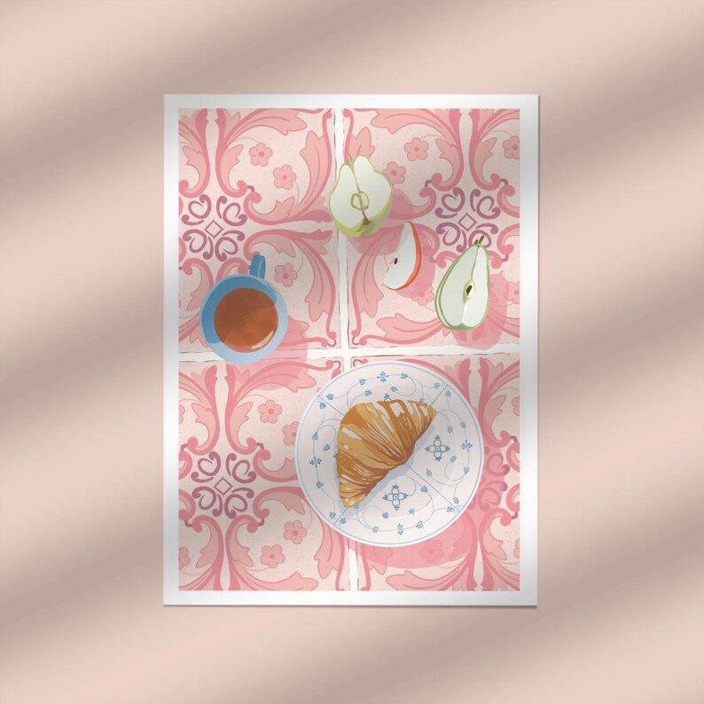Pears & Coffee Poster - Majolica - Etsy