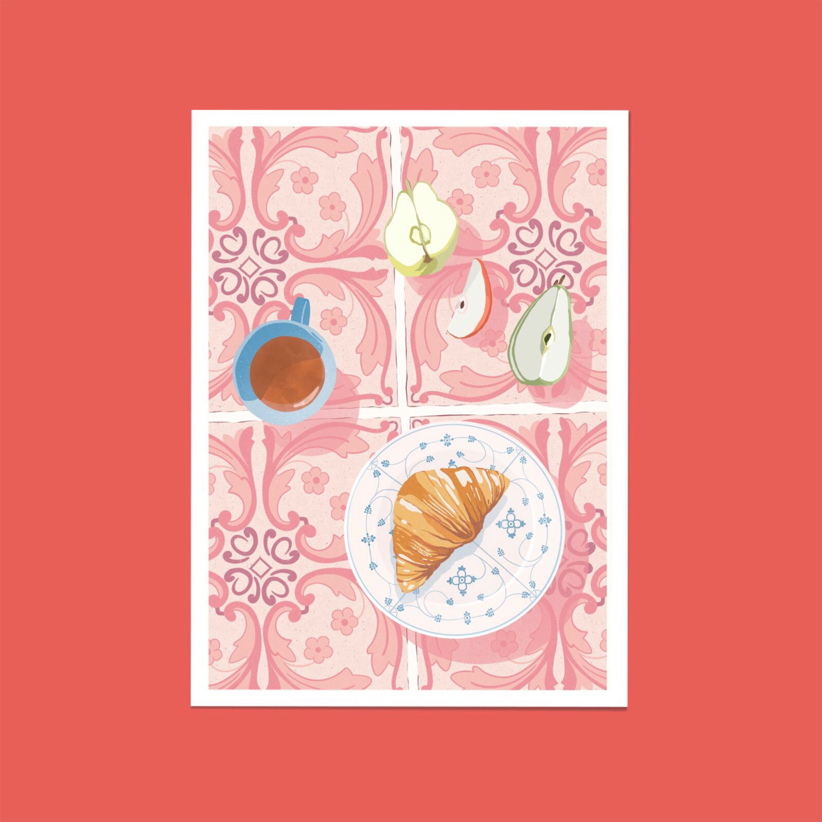 Pears & Coffee Poster - Majolica - Etsy