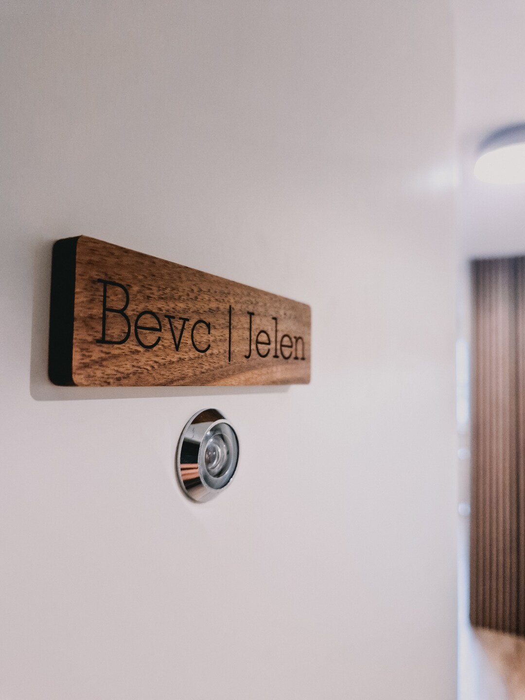 Personalized Wooden Door Sign Name Plate | Letterbox Sign | Doorbell ...