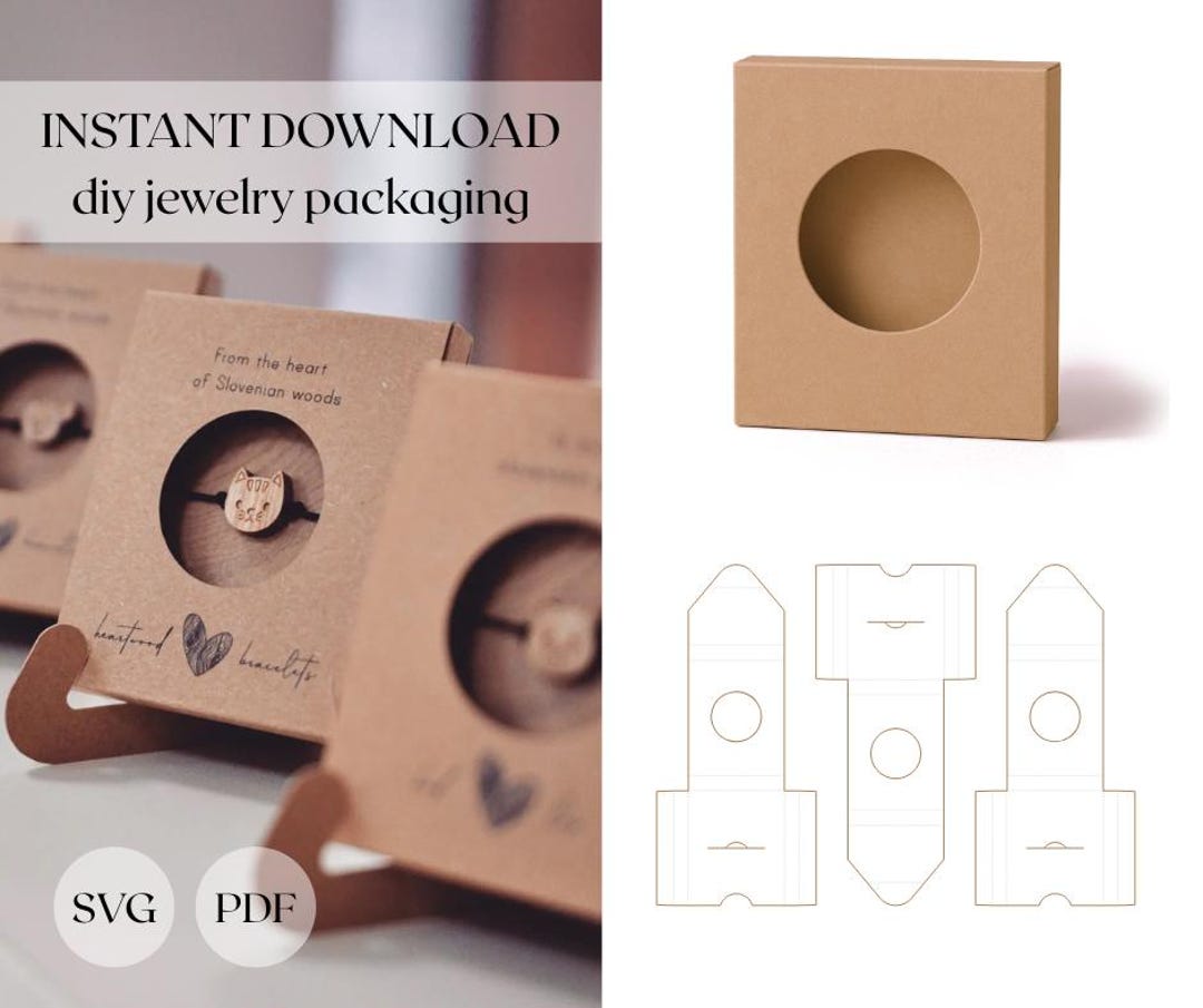 TEMPLATE Jewelry Packaging | SVG File for Cardboard Packaging | DIY ...