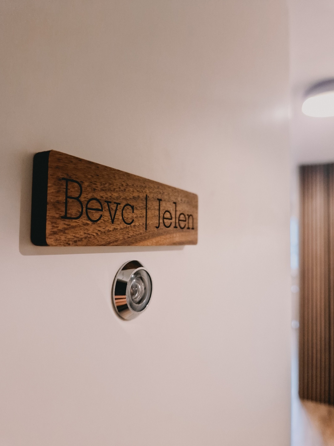 Personalized Wooden Door Sign Name Plate Letterbox Sign Doorbell Sign ...