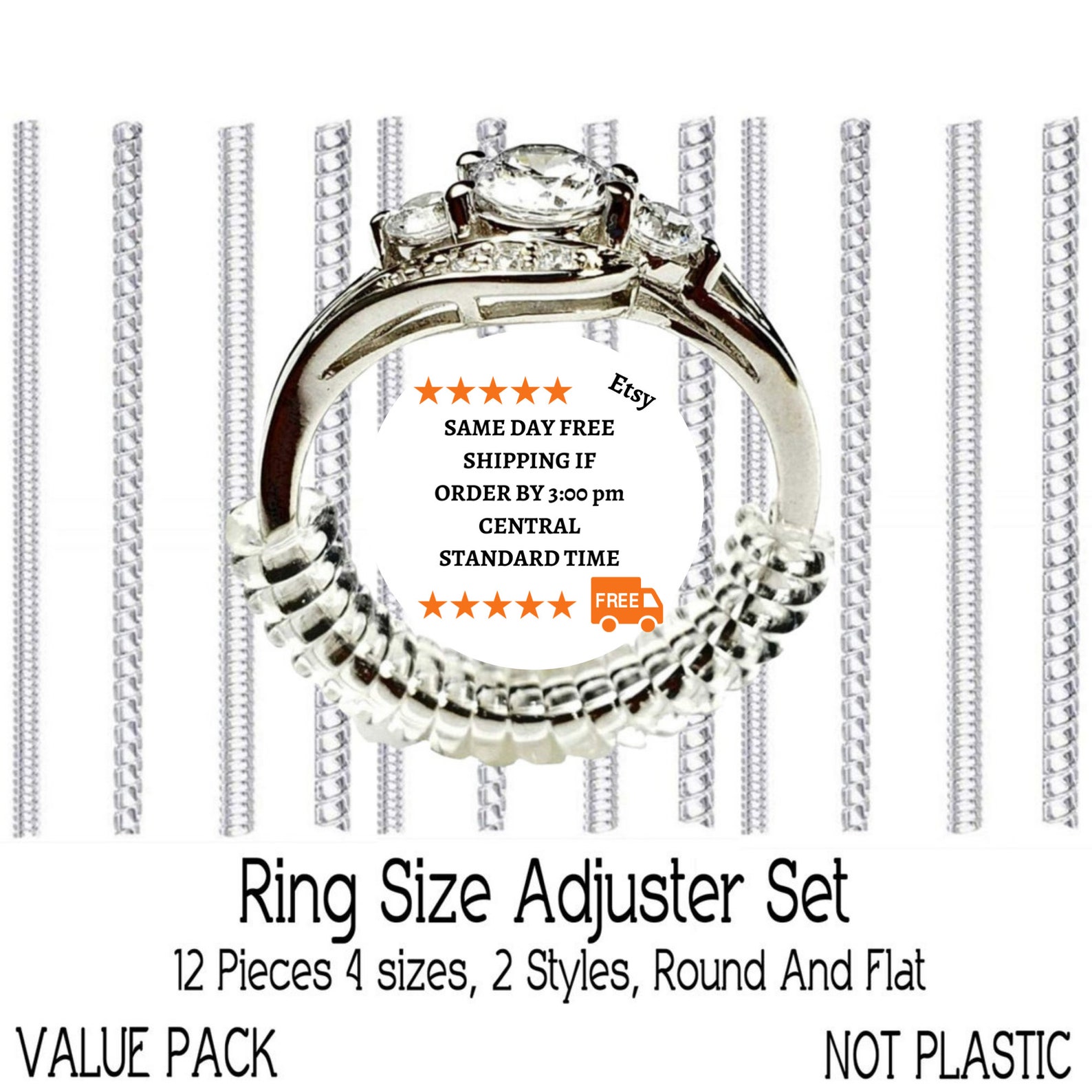 Ring Size Adjuster 12 Pack Super Soft for Loose Rings - Etsy