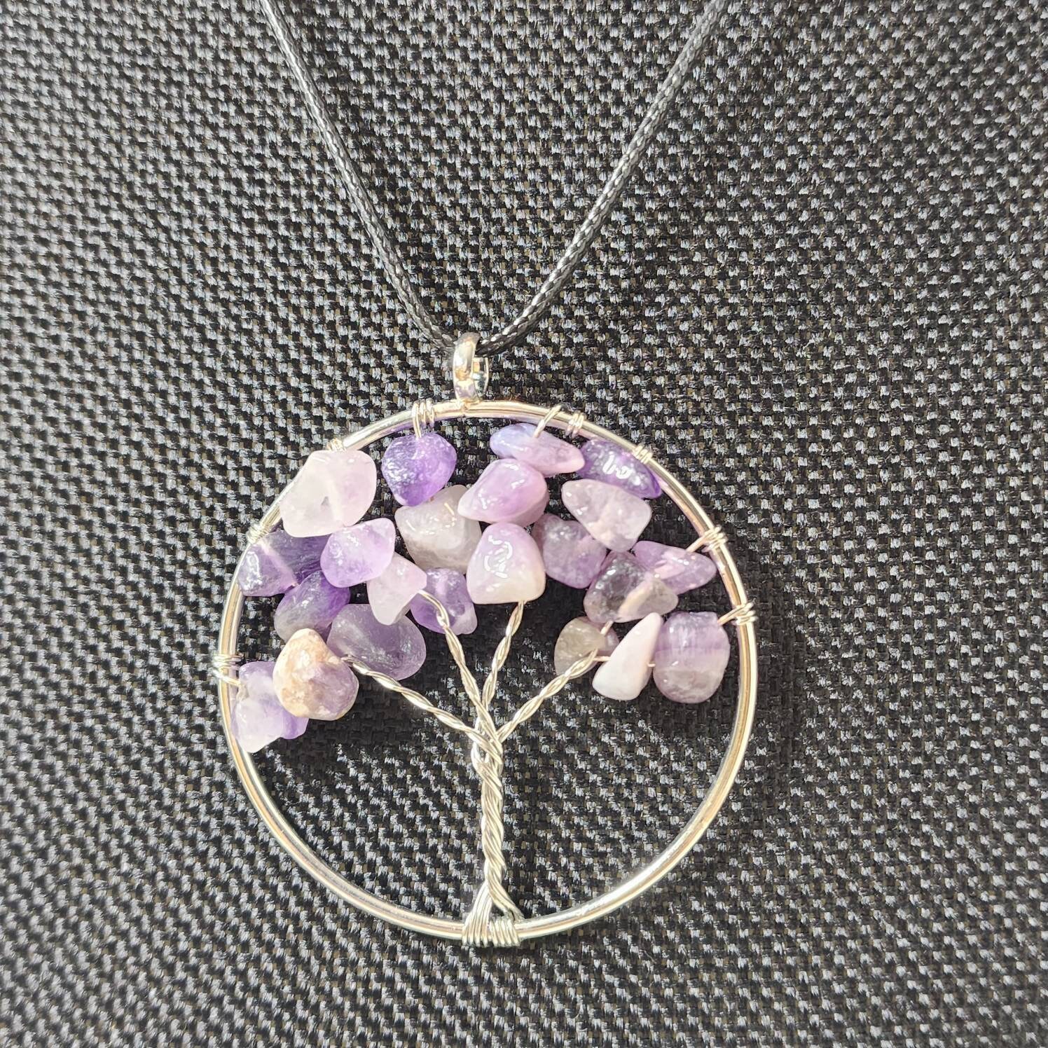 Amethyst Tree of Life Chakra Crystal Pendant Necklace - Etsy