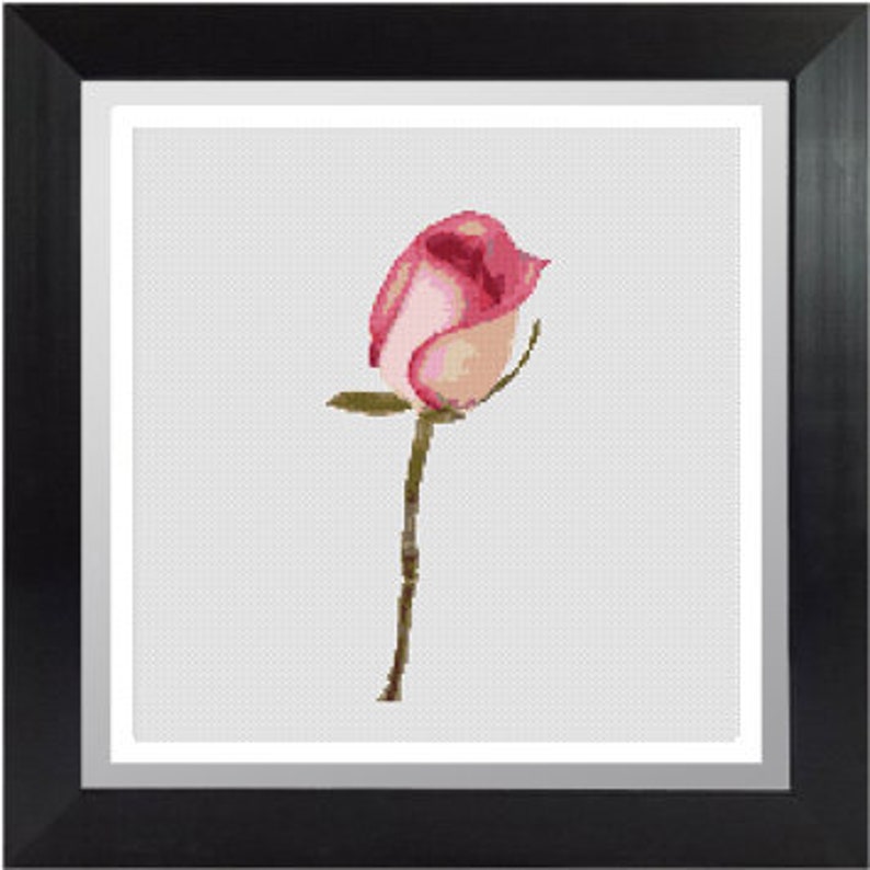 MORE for FREE - Rose Red- Counted Cross Stitch Pattern PDF - Instant ...