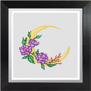 MORE for FREE - Flower Moon - Counted Cross Stitch Pattern PDF ...