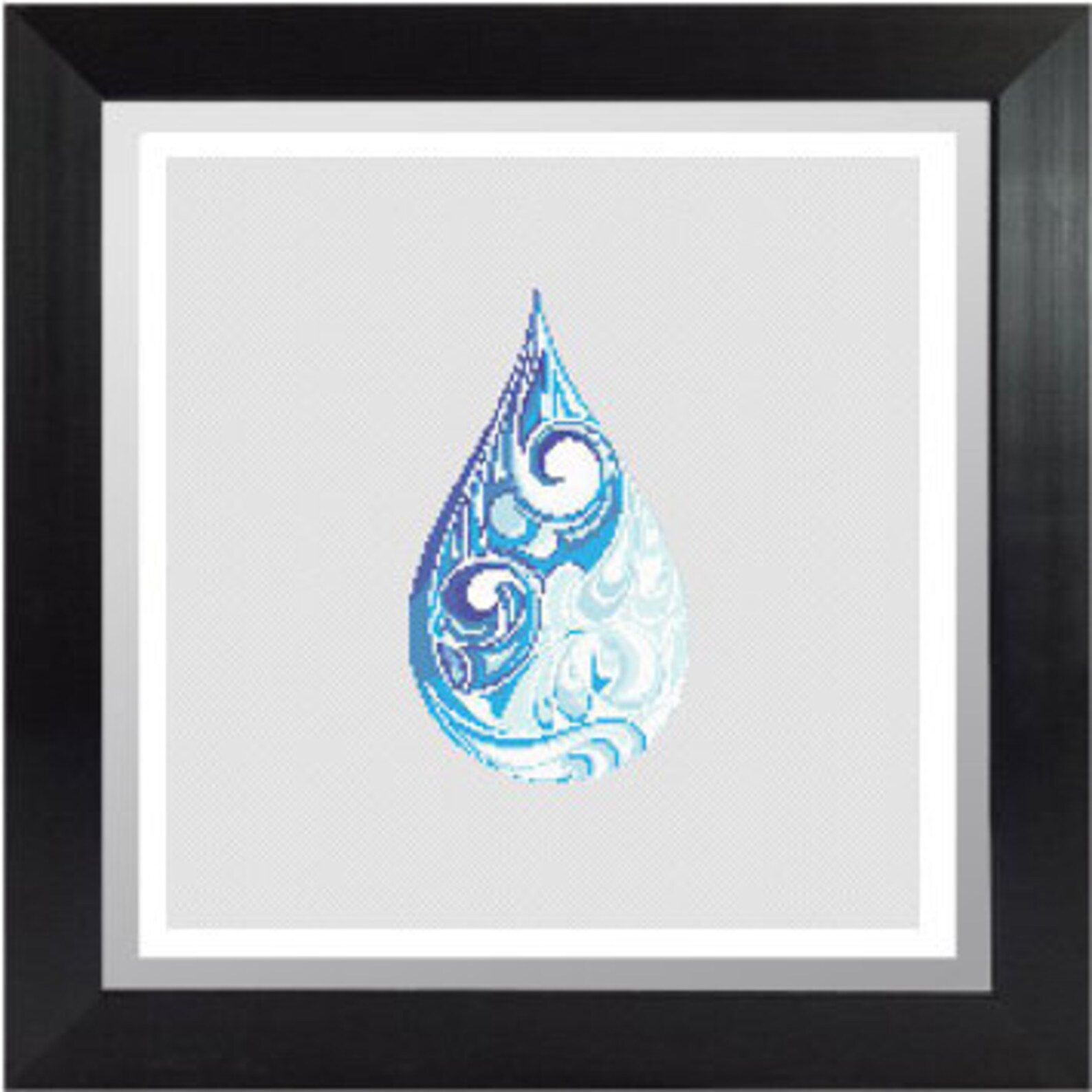 MORE for FREE - Water Drop Splashes - Counted Cross Stitch Pattern Pdf ...