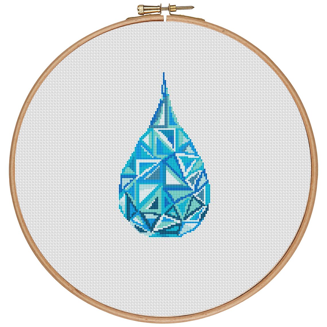 MORE for FREE - Water Drop Abstract Triangles - Counted Cross Stitch ...