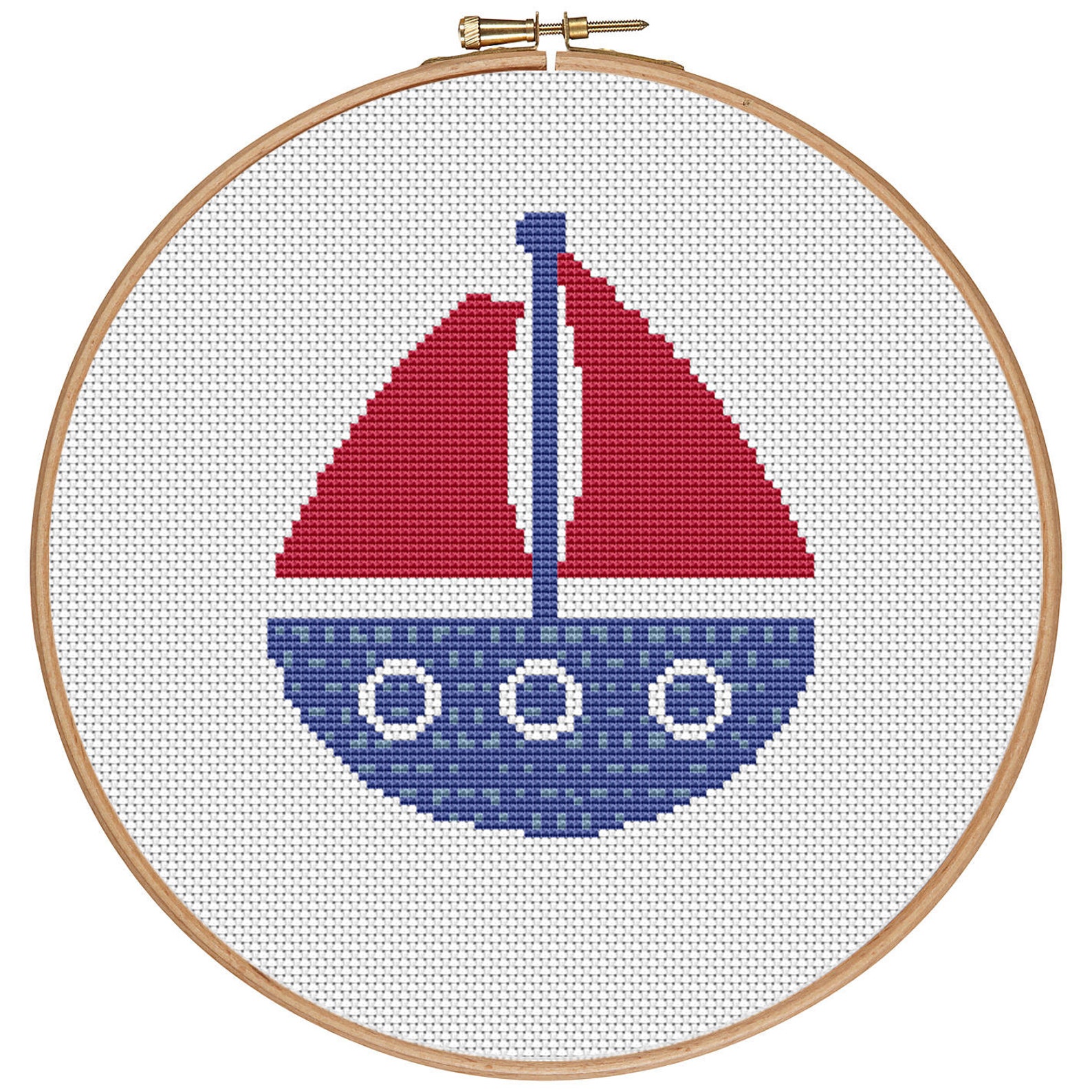 MORE for FREE - Nautical - Boat - Counted Cross Stitch Pattern Pdf ...