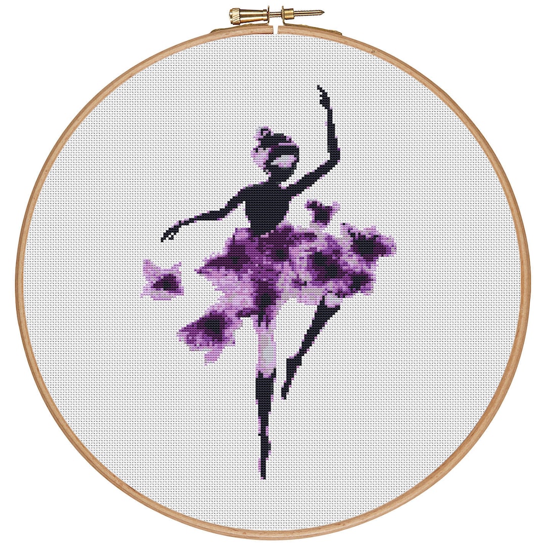 MORE for FREE - Ballet in Purple - Counted Cross Stitch Pattern PDF ...