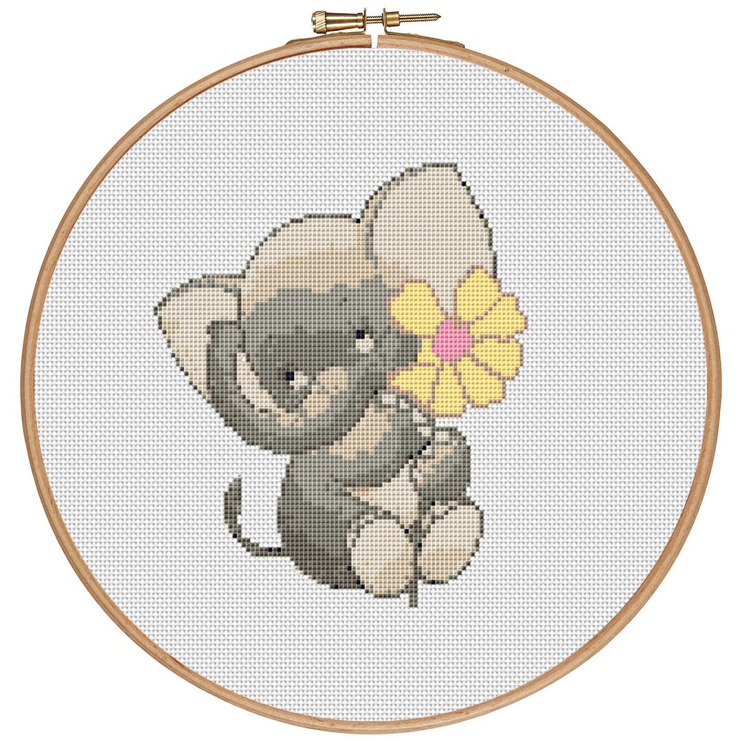 MORE for FREE - Elephant - Counted Cross Stitch Pattern Pdf-instant ...
