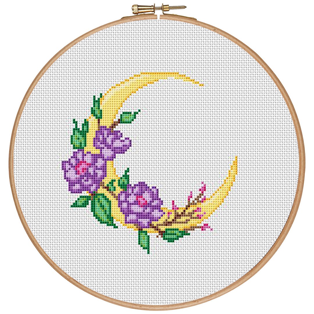 MORE for FREE - Flower Moon - Counted Cross Stitch Pattern PDF ...