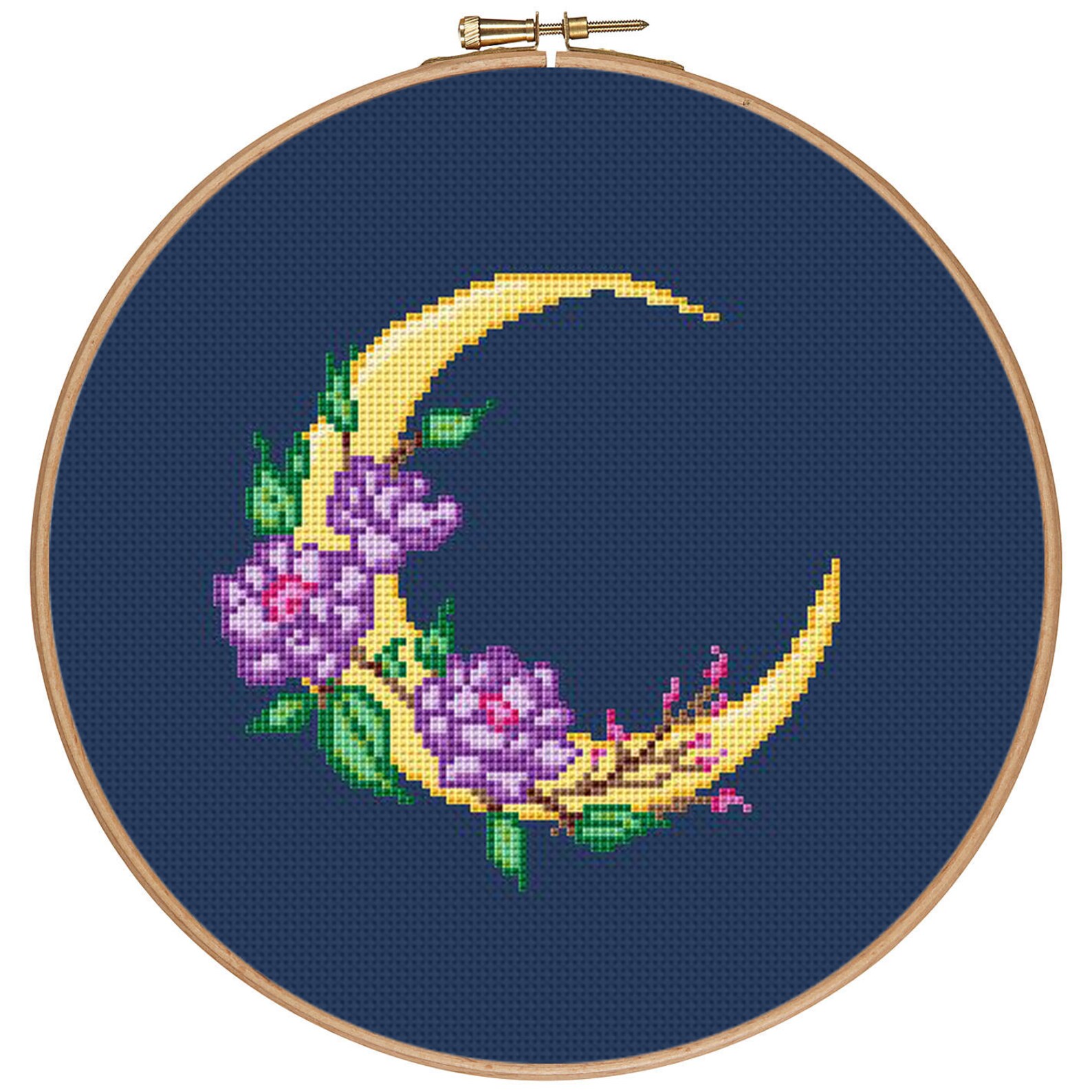 MORE for FREE - Flower Moon - Counted Cross Stitch Pattern PDF ...