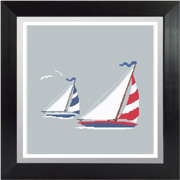 MORE for FREE - Nautical - Boats - Counted Cross Stitch Pattern Pdf ...