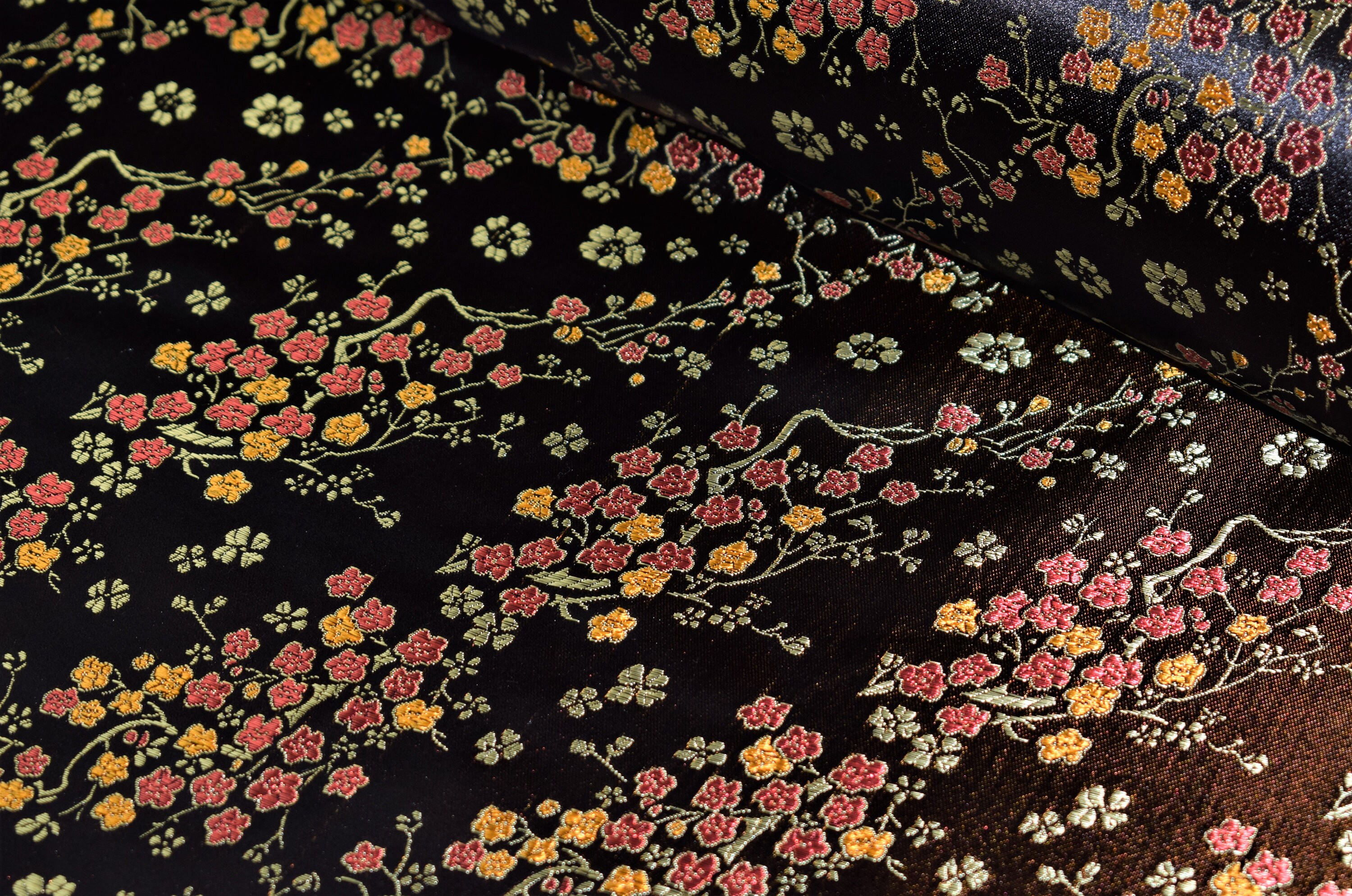 Chinese Brocade/ Flower Print/ 48/ 4 Colours | Etsy
