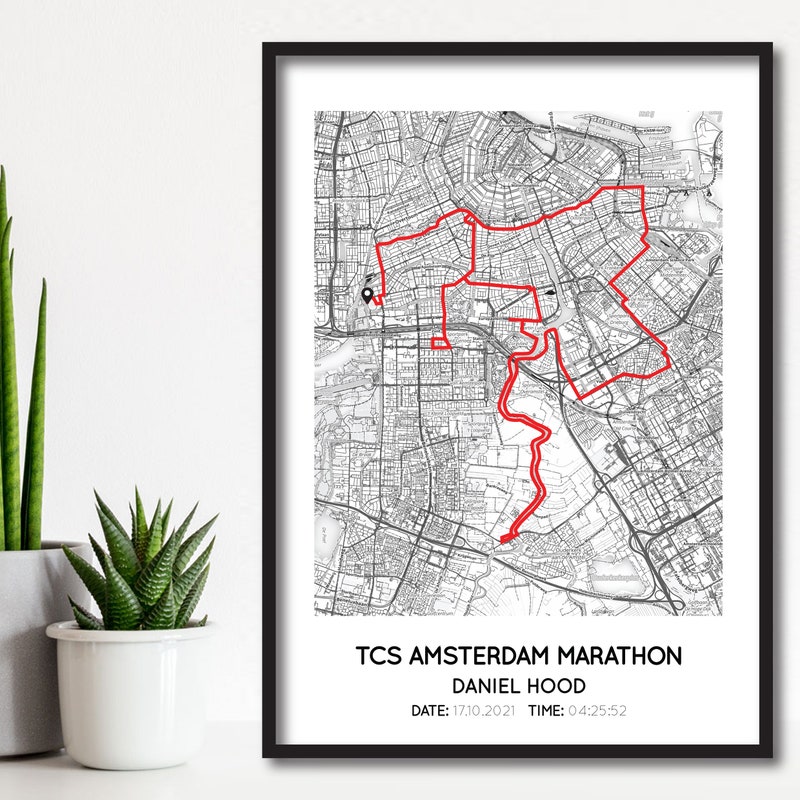 Amsterdam City Map Framed - Etsy UK