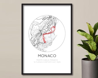 Monaco Grand Prix Poster - Etsy UK