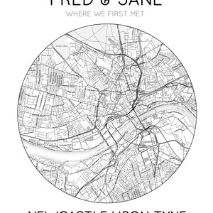 Personalised Where We First Met Map Print | Couple Print | Valentines ...
