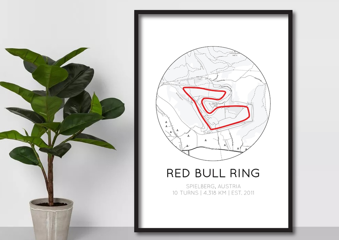 Red Bull Ring F1 Circuit Print Austria Formula 1 Print F1 Racing ...