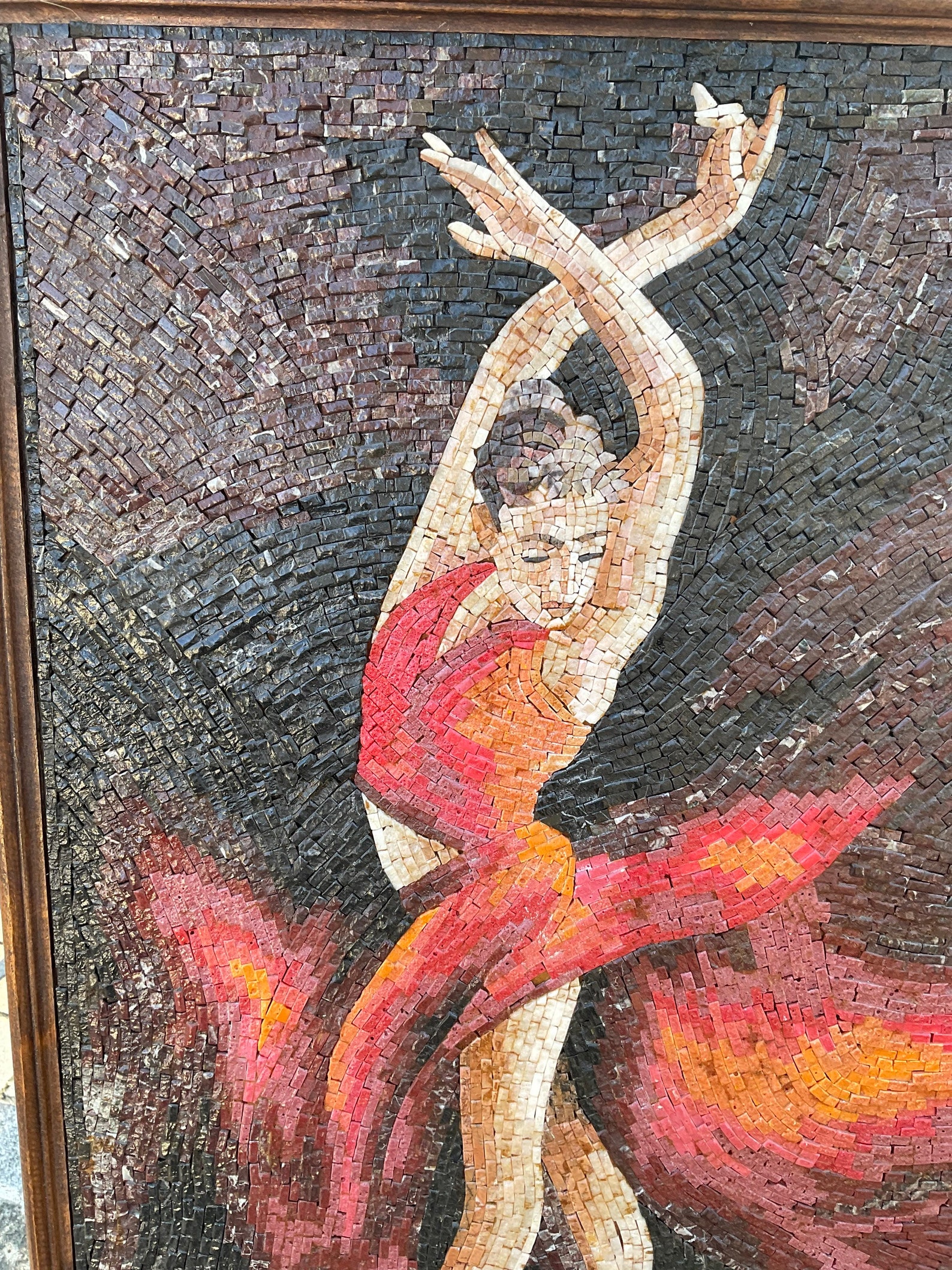 Handmade Mosaic Wall Art – Ballerina in Red Dress - Etsy
