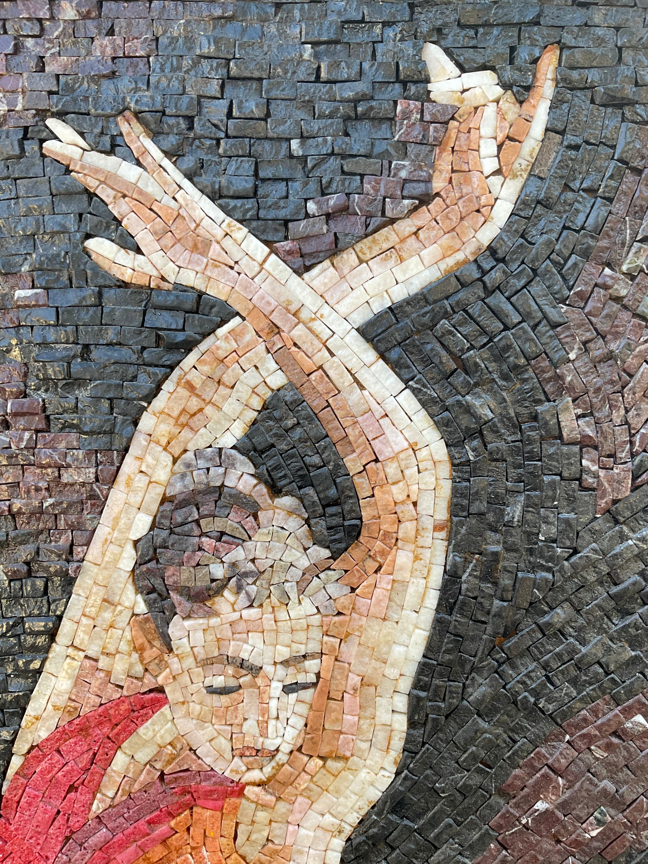 Handmade Mosaic Wall Art – Ballerina in Red Dress - Etsy