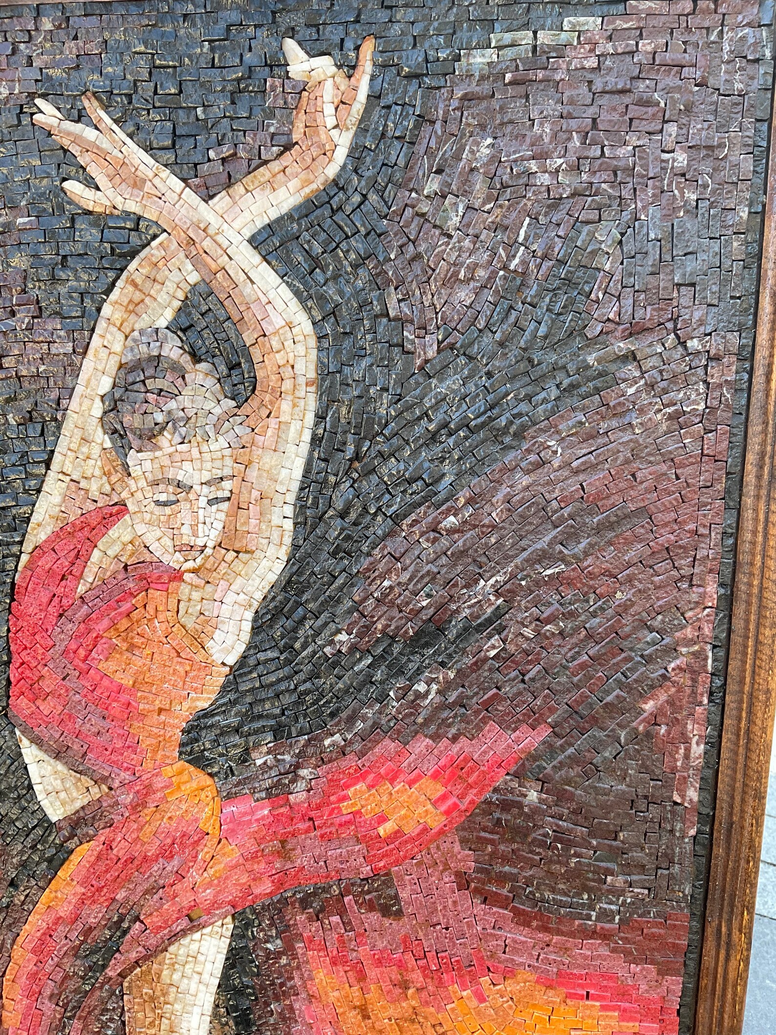 Handmade Mosaic Wall Art – Ballerina in Red Dress - Etsy