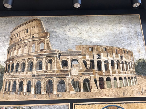 Colosseum Mosaic Wall Art Mosaic Artwork - Etsy