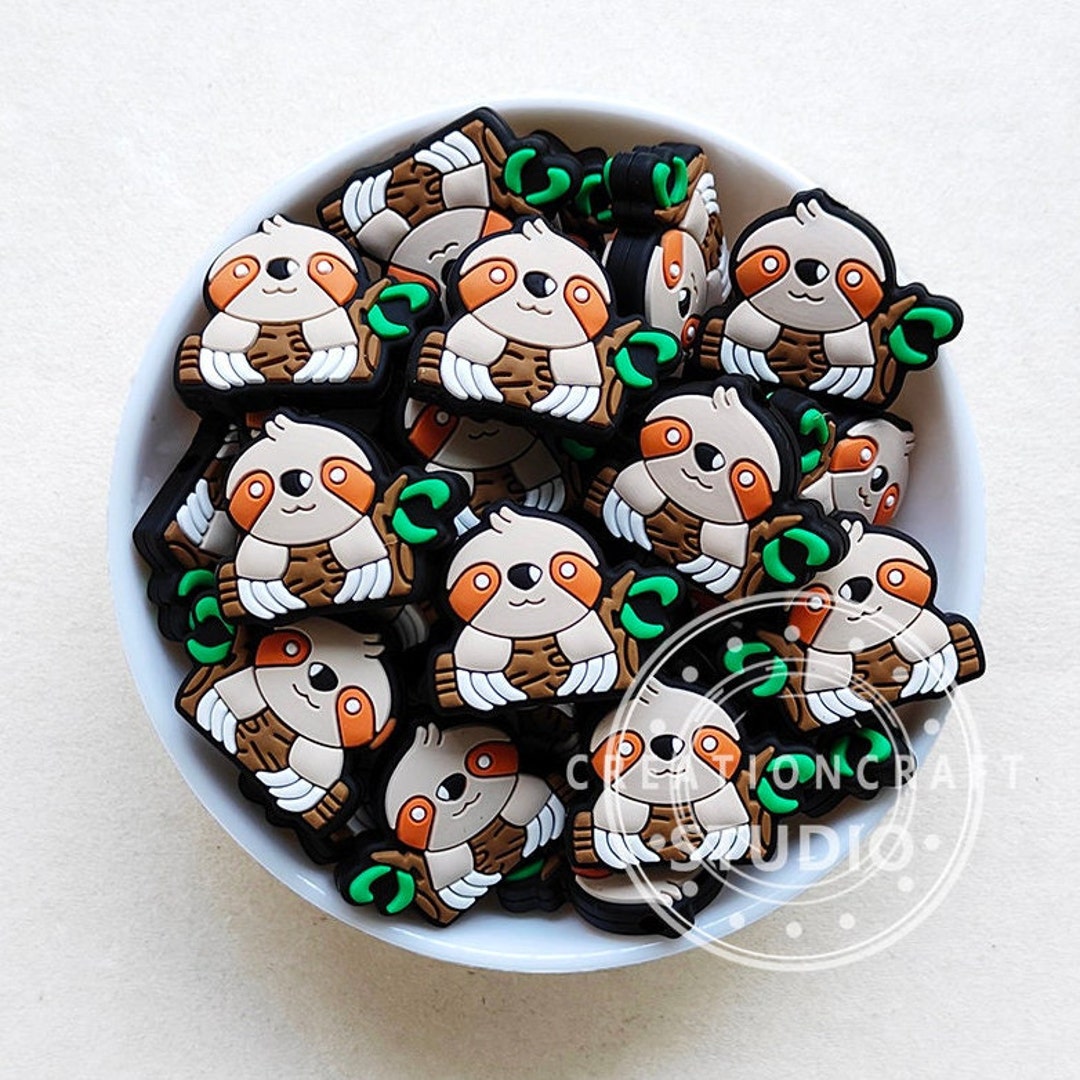 New Sloth Shaped Silicone Beads, Sloth Focal Beads, DIY Pen Teacher ...