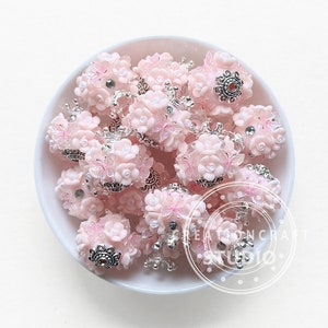Flower Acrylic Beads, Crown Floral Butterfly Fancy Beads, Rhinestone ...