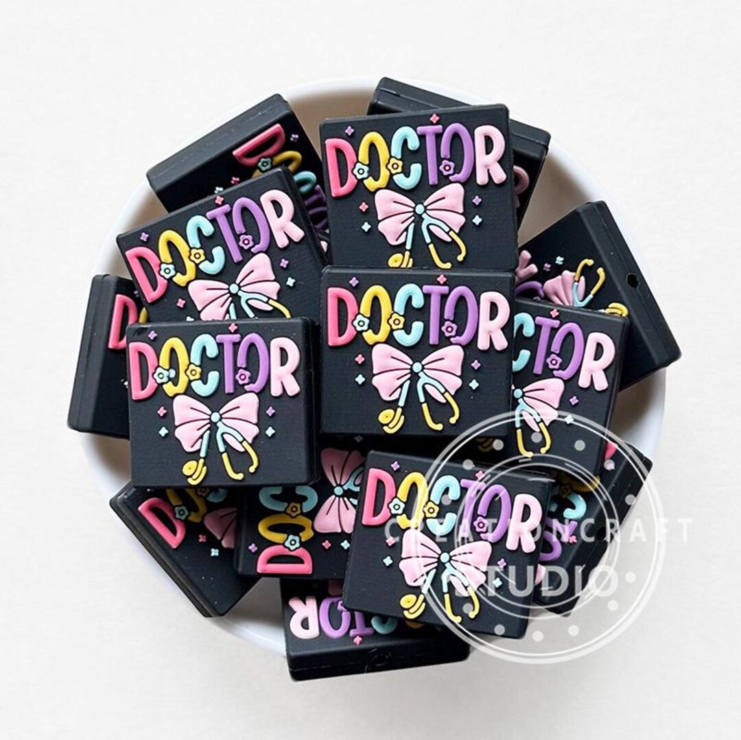 Doctor Bow Stethoscope Focal Beads,doctor Silicone Beads,nurse Beads ...