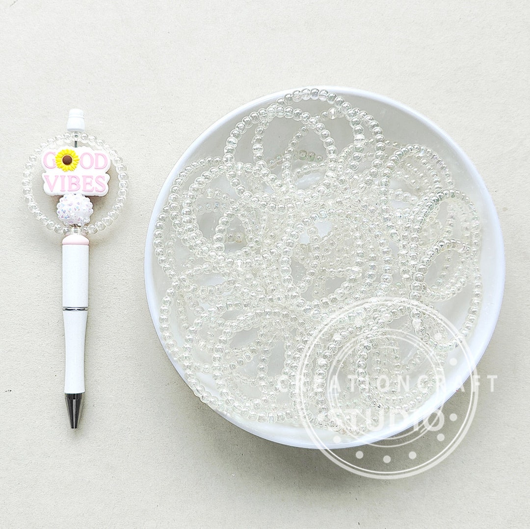 48mm Round Loop Clear White AB Focal Rings, Focal Frame, Acryli Circle ...