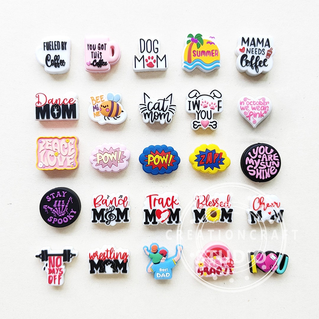 Bulk Focal Silicone Beads, Mom Beads, Coffee Mug Beads, 25pcs Assorted ...