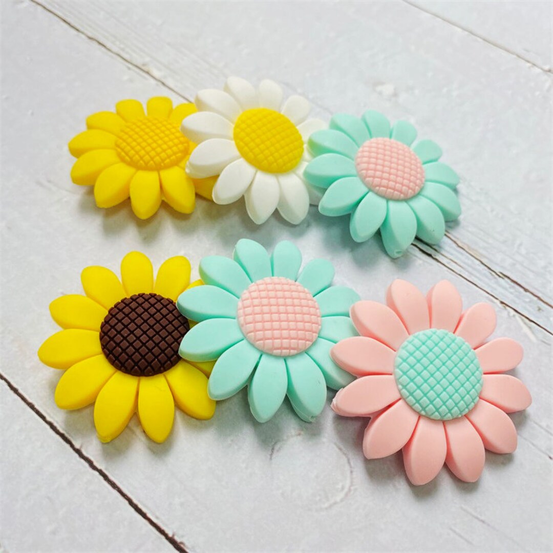 Sunflower Silicone Beads Focal Sunflower Beads 39mm Bulk - Etsy