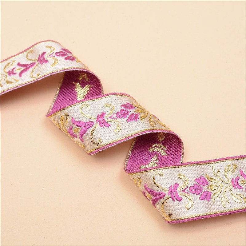 Floral Jacquard Ribbon Edge Trims 3cm wide Handmade | Etsy