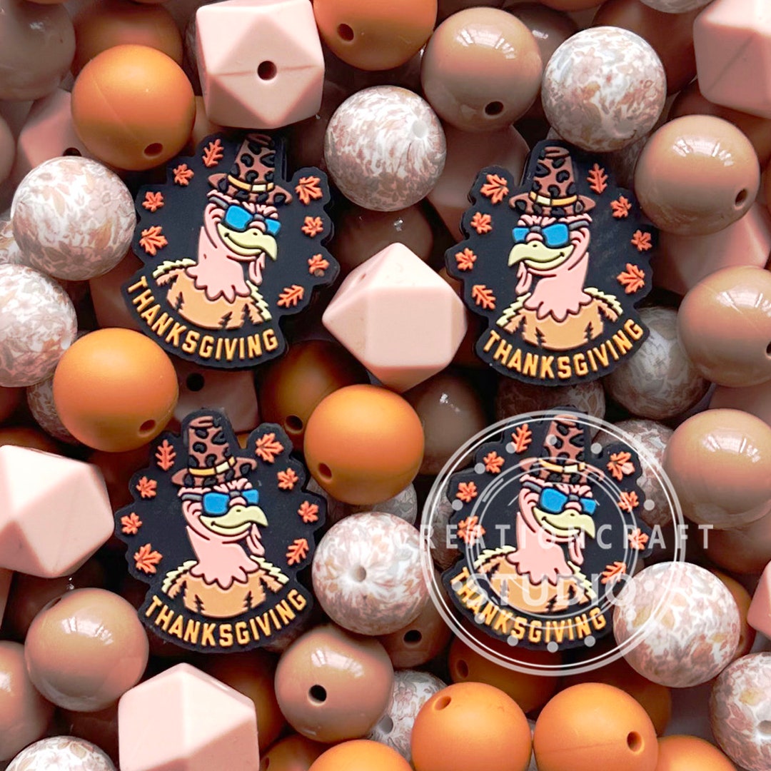 Thanksgiving Turkey Assorted Beads, Fall Beads Mix, Silicone Beads in ...
