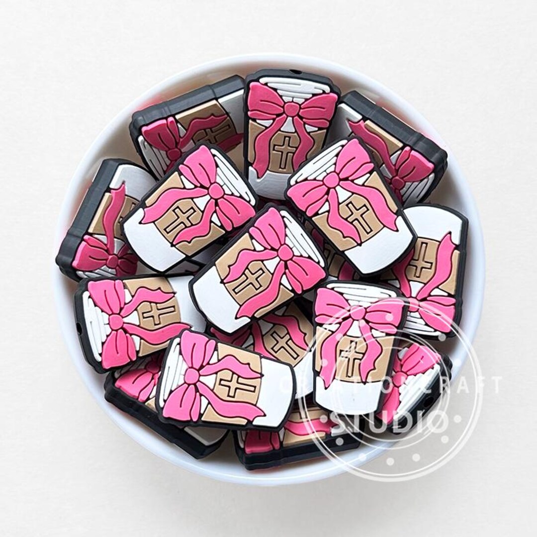 Bow Coffee Cup Beads,pray Cups Focal Beads,pen Accessories,diy Keychain ...