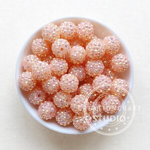 16mm Sparkle Rhinestone AB Jewelry Beads, Resin Rhinestone Beads in ...