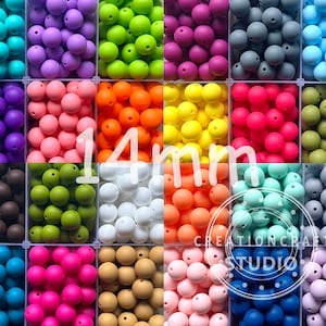 14mm Round Silicone Beads Wholesale, Loose Beads, Pearl Ball, 14mm ...