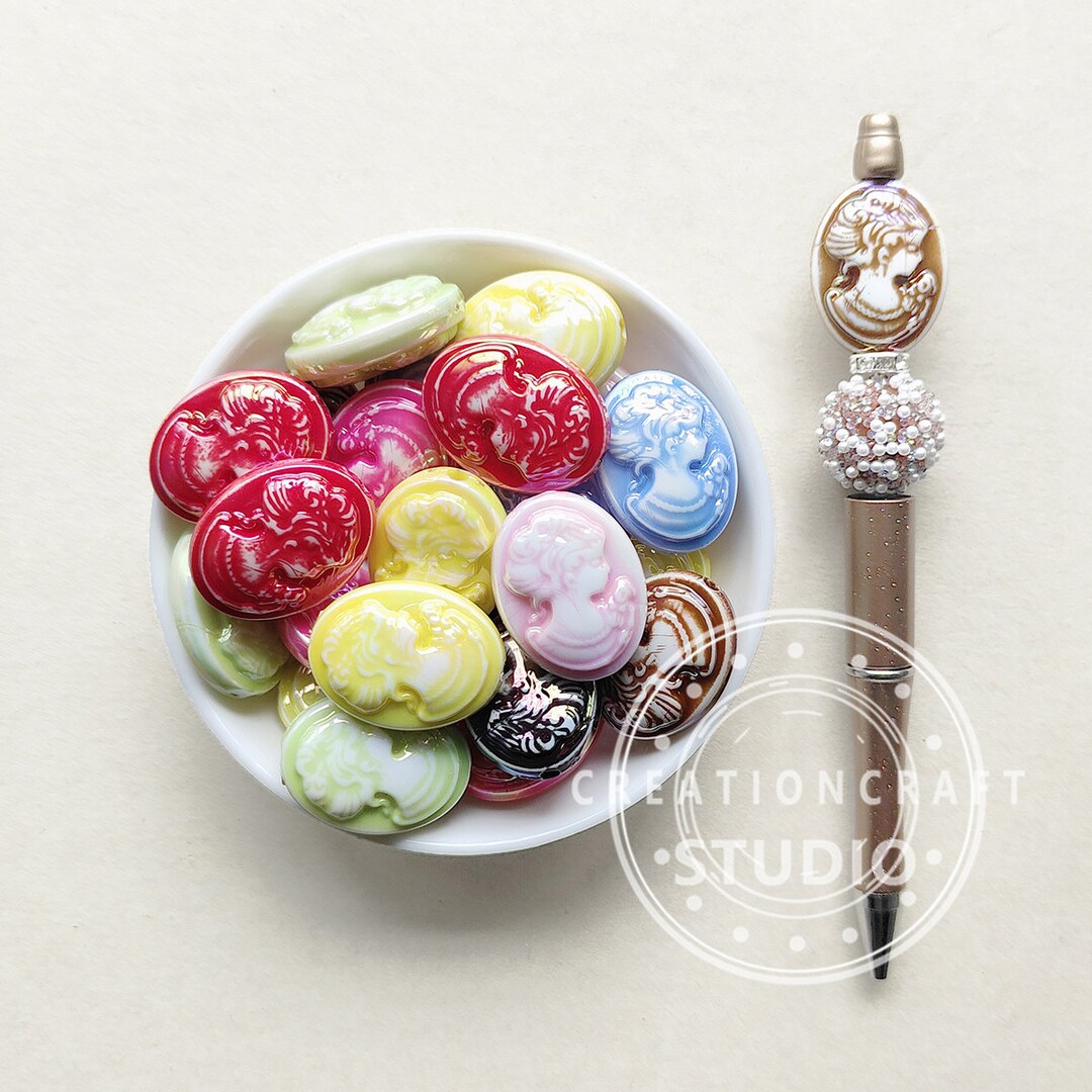 Acrylic Focal Beads, Pen Focal Acrylic Beads, Bulk Beads - Etsy