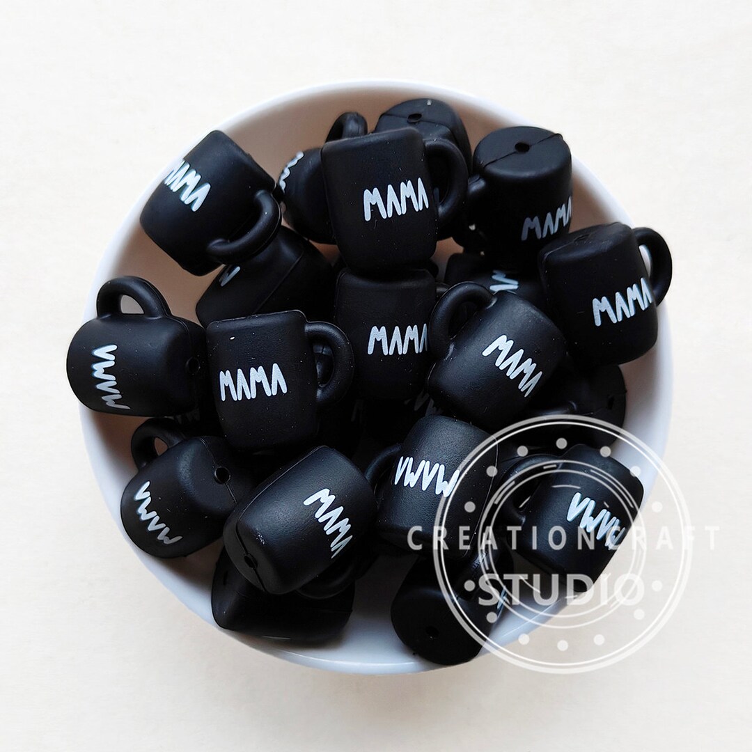MAMA Silicone Coffee Mug Focal Beads, Silicone Beads for Pen - Etsy