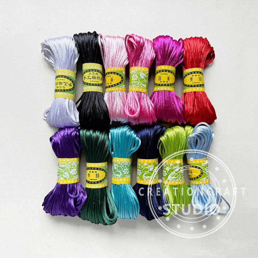 20 Meters 2.5mm Silk Satin Rattail Cord DIY Accessories String - Etsy