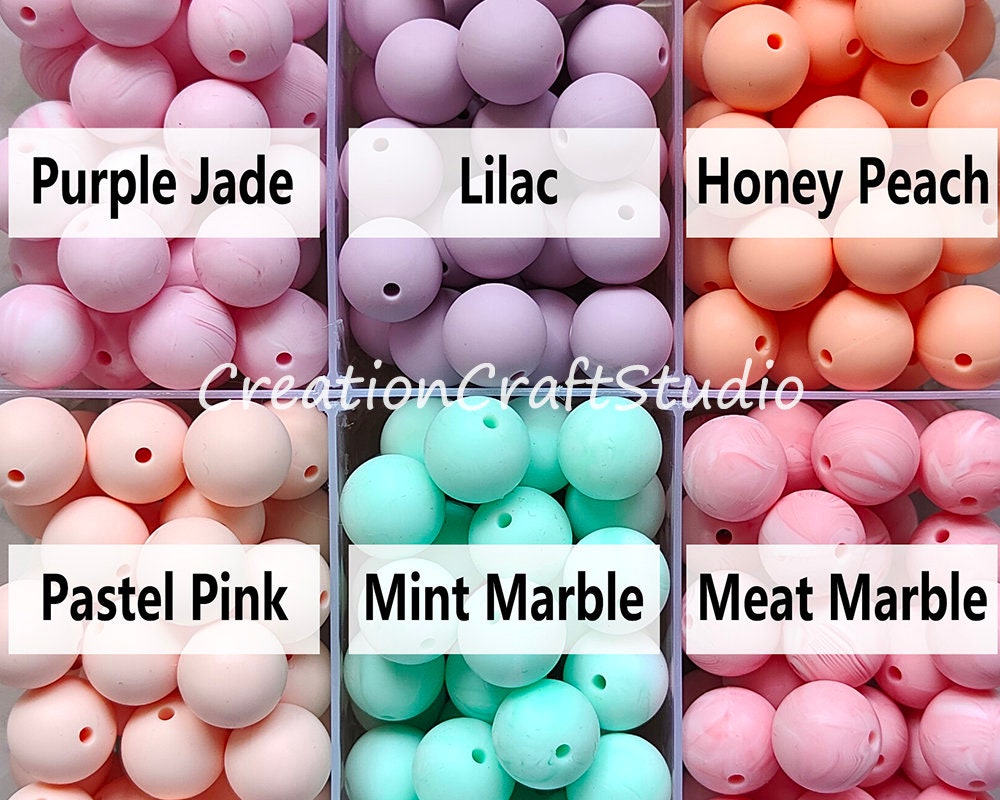 Wholesale Beads, Round Silicone Beads, 12/15mm Bulk Silicone Beads ...