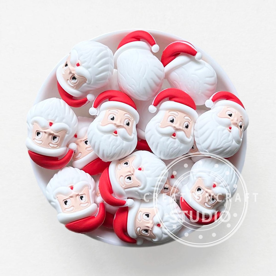 3D Christmas Santa Focal Silicone Beads,jewelry Making Beads,santa ...
